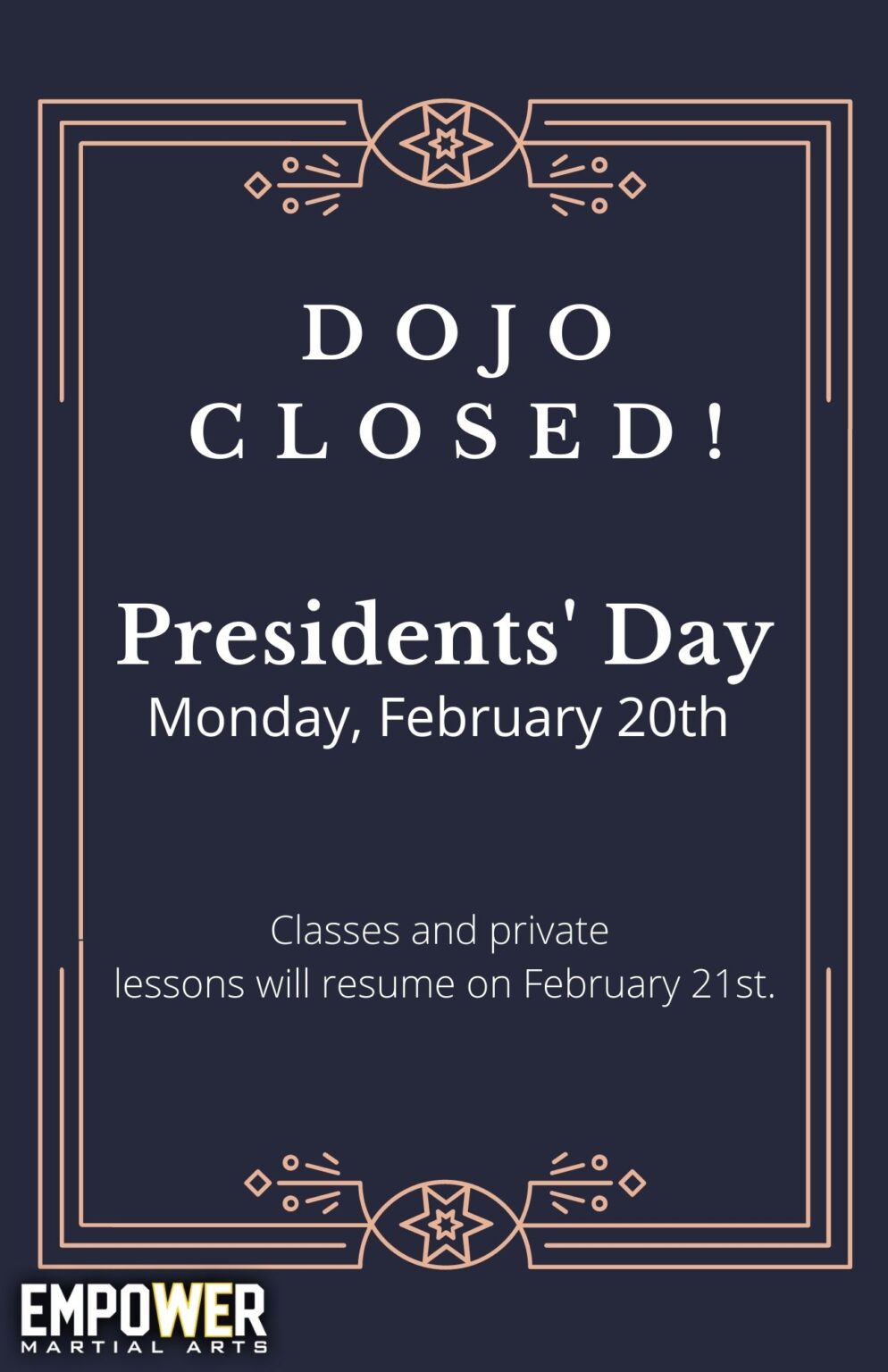 Empower Martial Arts | Calendar & Events | Dublin, CA